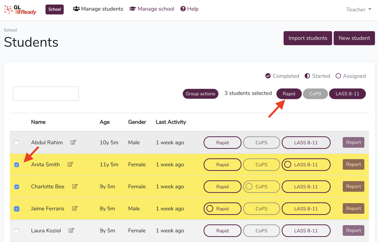 Products available on GL Ready - GL Support