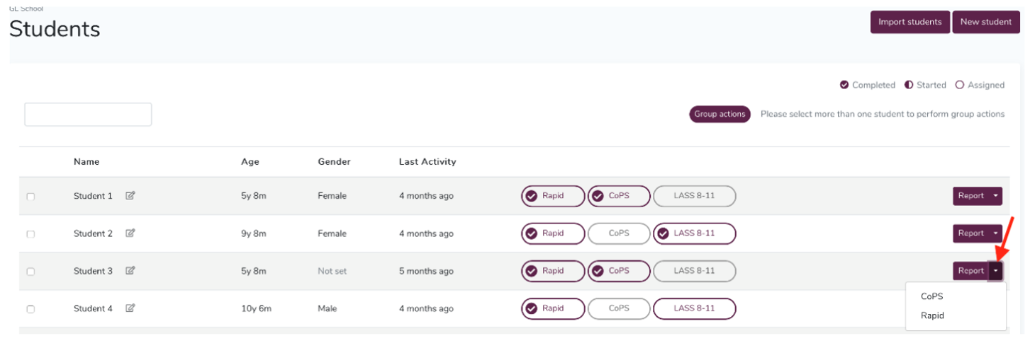 Scoring and reporting - GL Support
