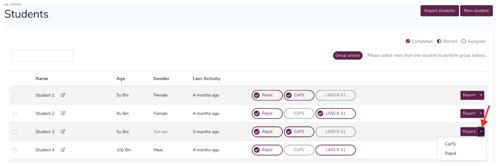Scoring and reporting - GL Support